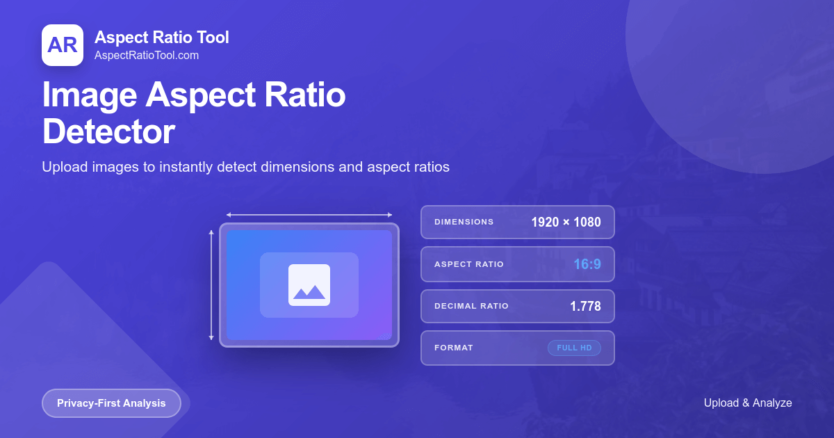 Image Aspect Ratio Detector - Find Image Dimensions & Ratios Instantly ...